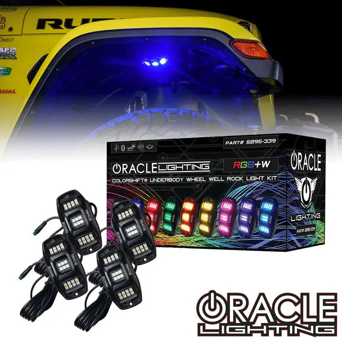 Oracle Underbody RGB+W Wheel Well Rock Light Kit - 8 PCS - ColorSHIFT ...
